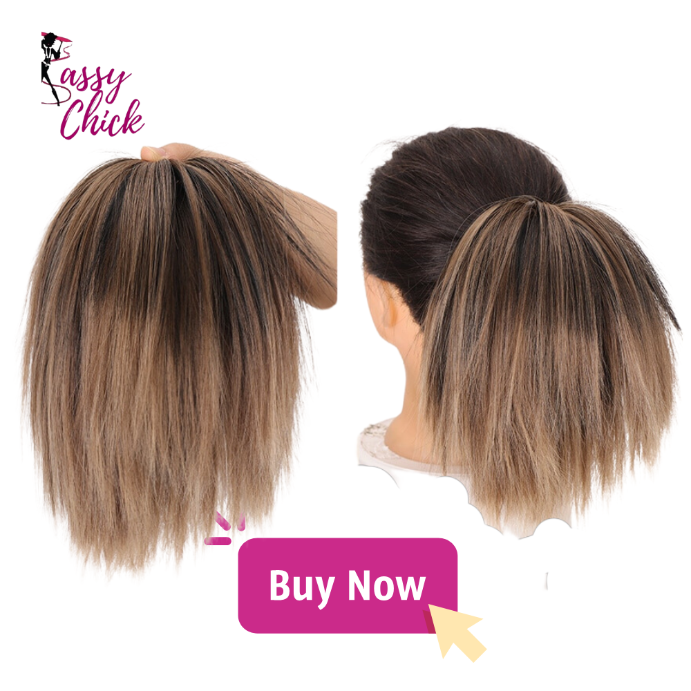 Messy Straight Hair Bun Extension – Shop Sassy Chick