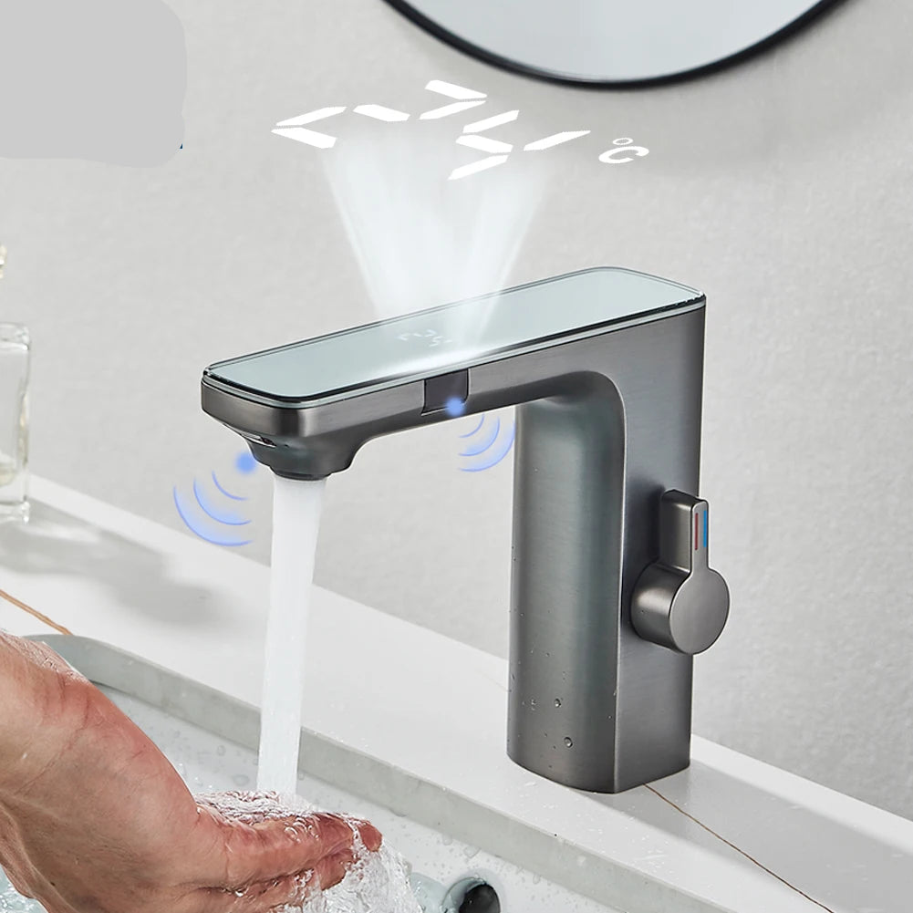 Touchless Sensor Bathroom Faucet with Digital Display – Shop Sassy Chick